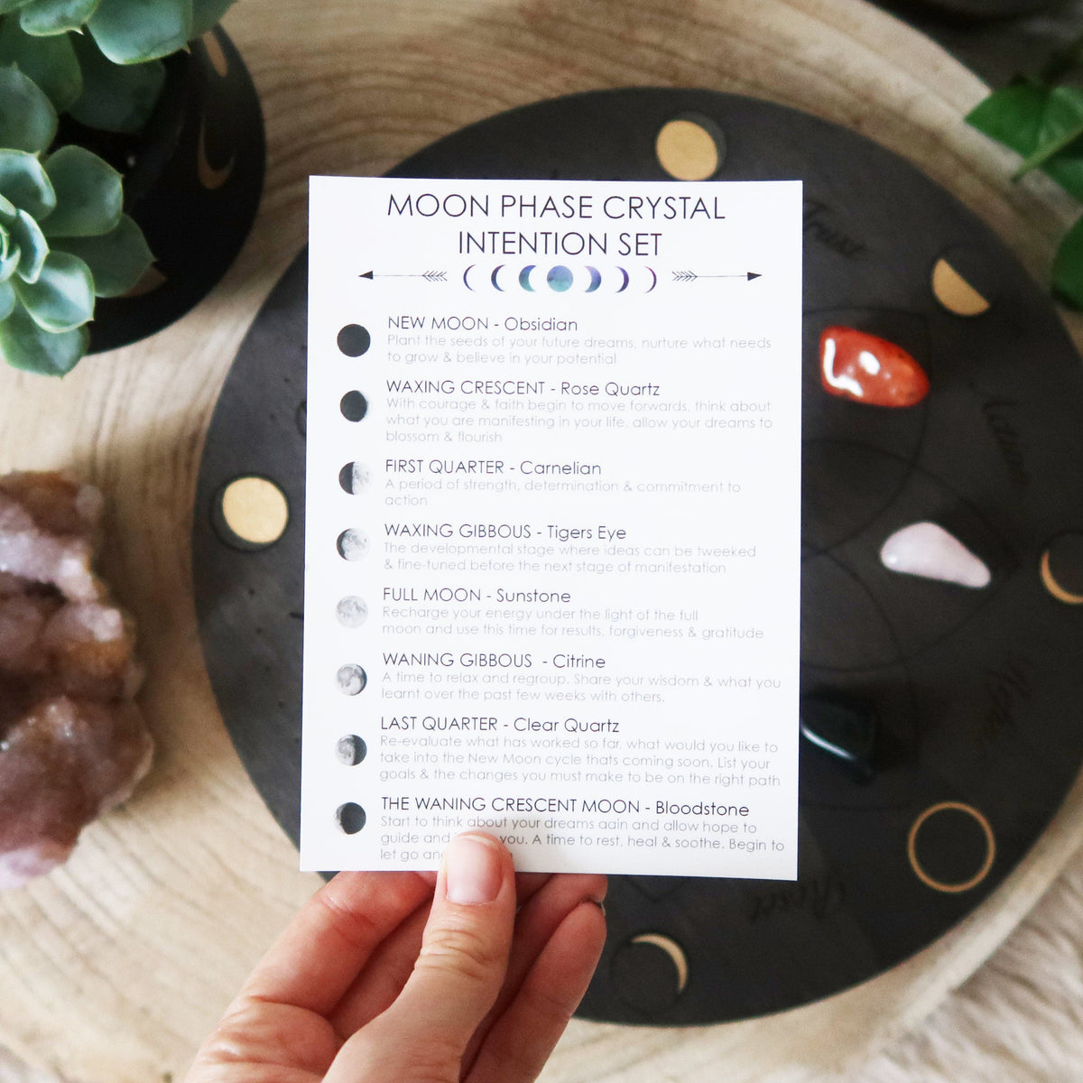 Gold Moonphase Crystal Grid – Coppermoon