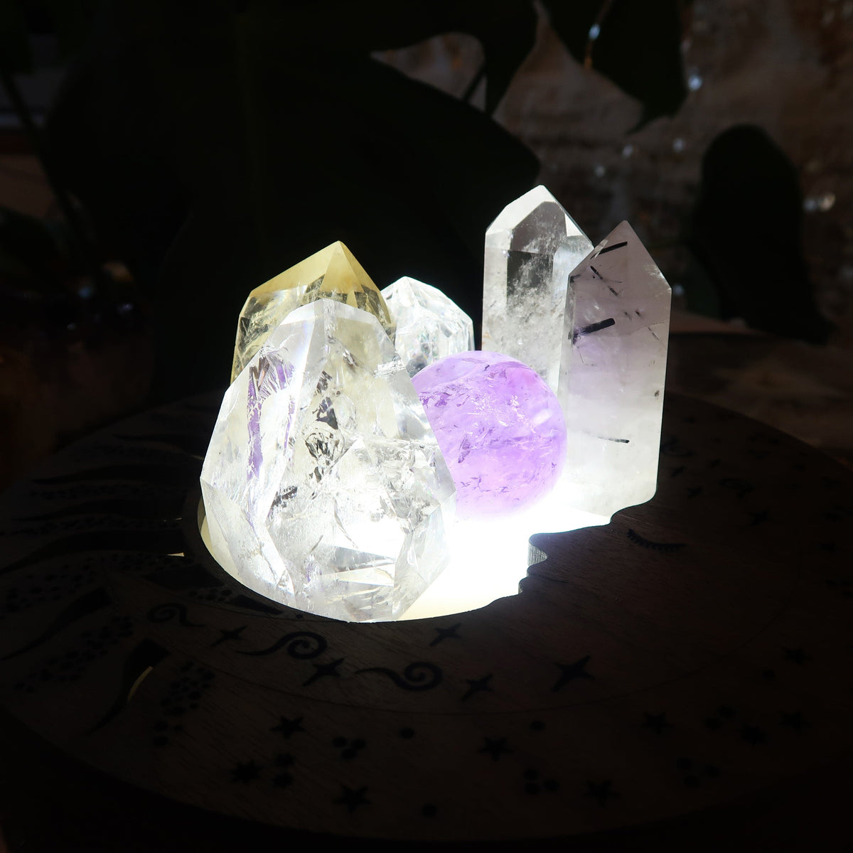 Celestial Light Crystals Celestial Ice Tiered Glass Chandelier